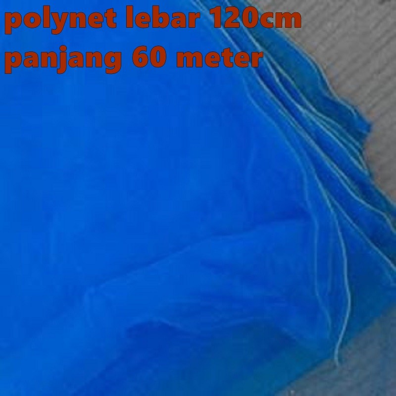 Jual Polynet biru Lebar 120 cm Panjang 60 meter Anyaman 0.3cm persegi ...