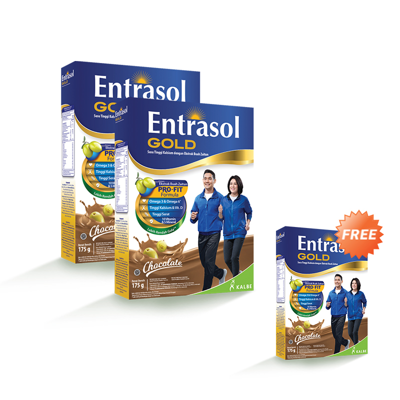 Jual Buy 2 Get 1 Free ENTRASOL Gold Chocolate Susu Dewasa [175 g] di ...