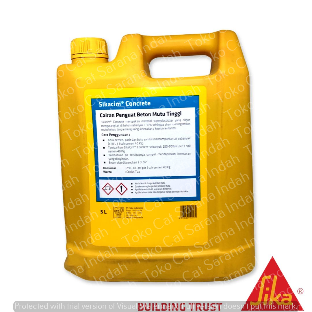Jual Sika Concrete Additive 5 L Cairan Pengeras Beton Pengeras Cor ...