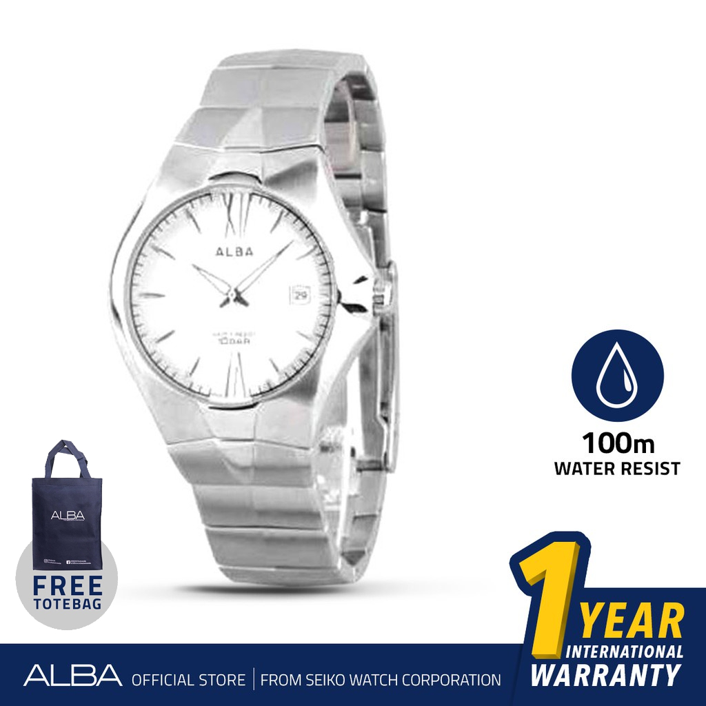 Jual Jam Tangan Stainless Pria Silver Alba AXDN29 Quartz Analog ...