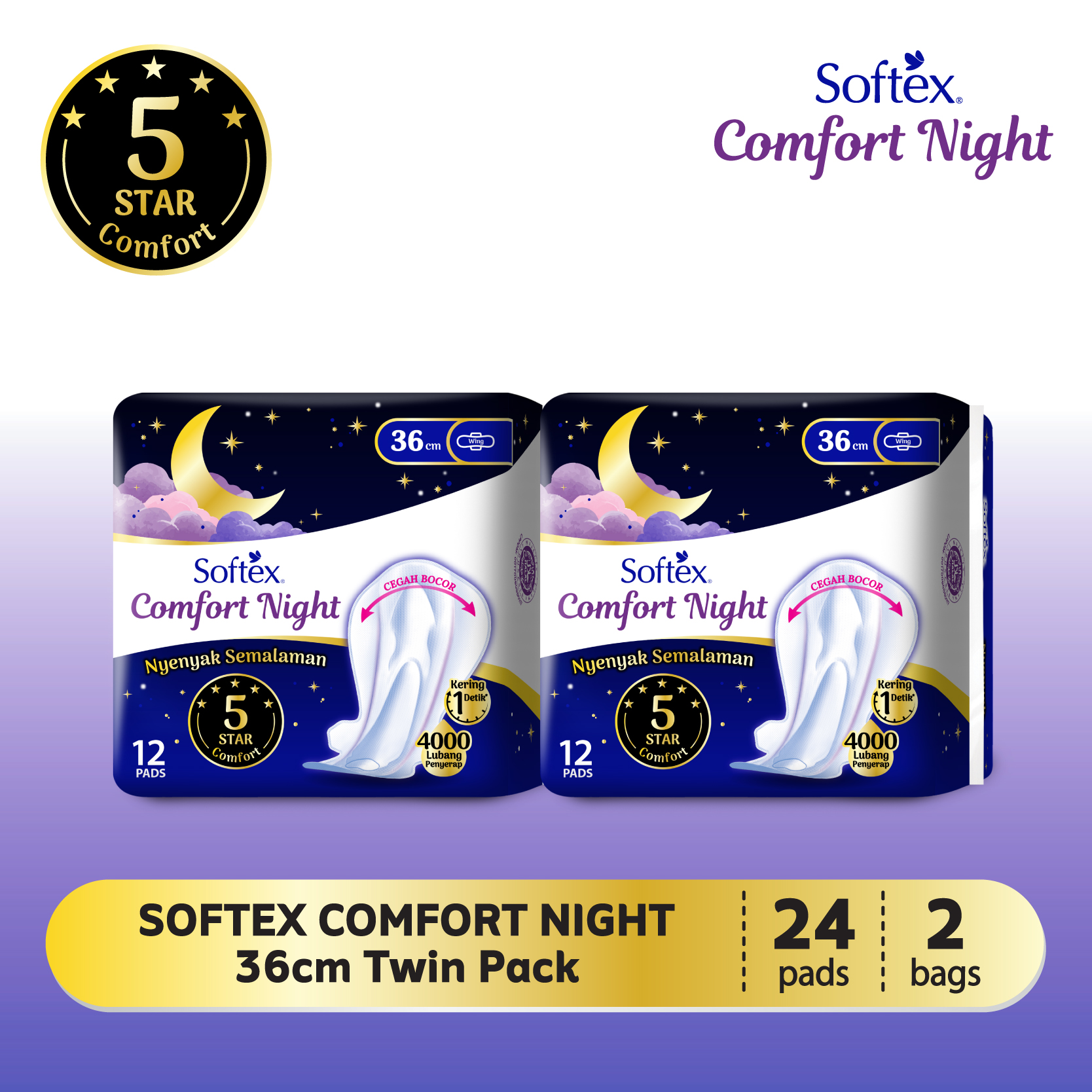 Jual Softex Comfort Night 36 Cm Termurah - Harga Grosir Terupdate Hari Ini | Blibli