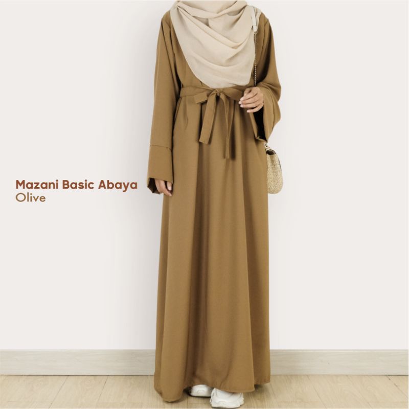 Jual Mininos Mazani Series Basic Abaya - Olive ( Gamis ) Di Seller ...
