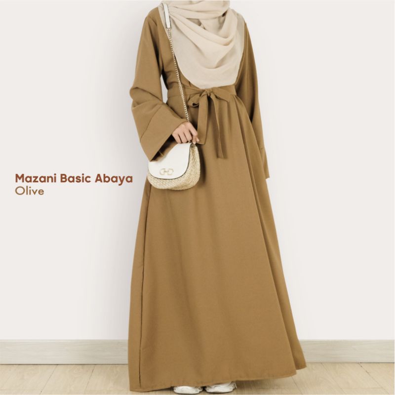Jual Mininos Mazani Series Basic Abaya - Olive ( Gamis ) Di Seller ...