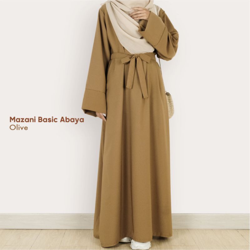 Jual Mininos Mazani Series Basic Abaya - Olive ( Gamis ) Di Seller ...