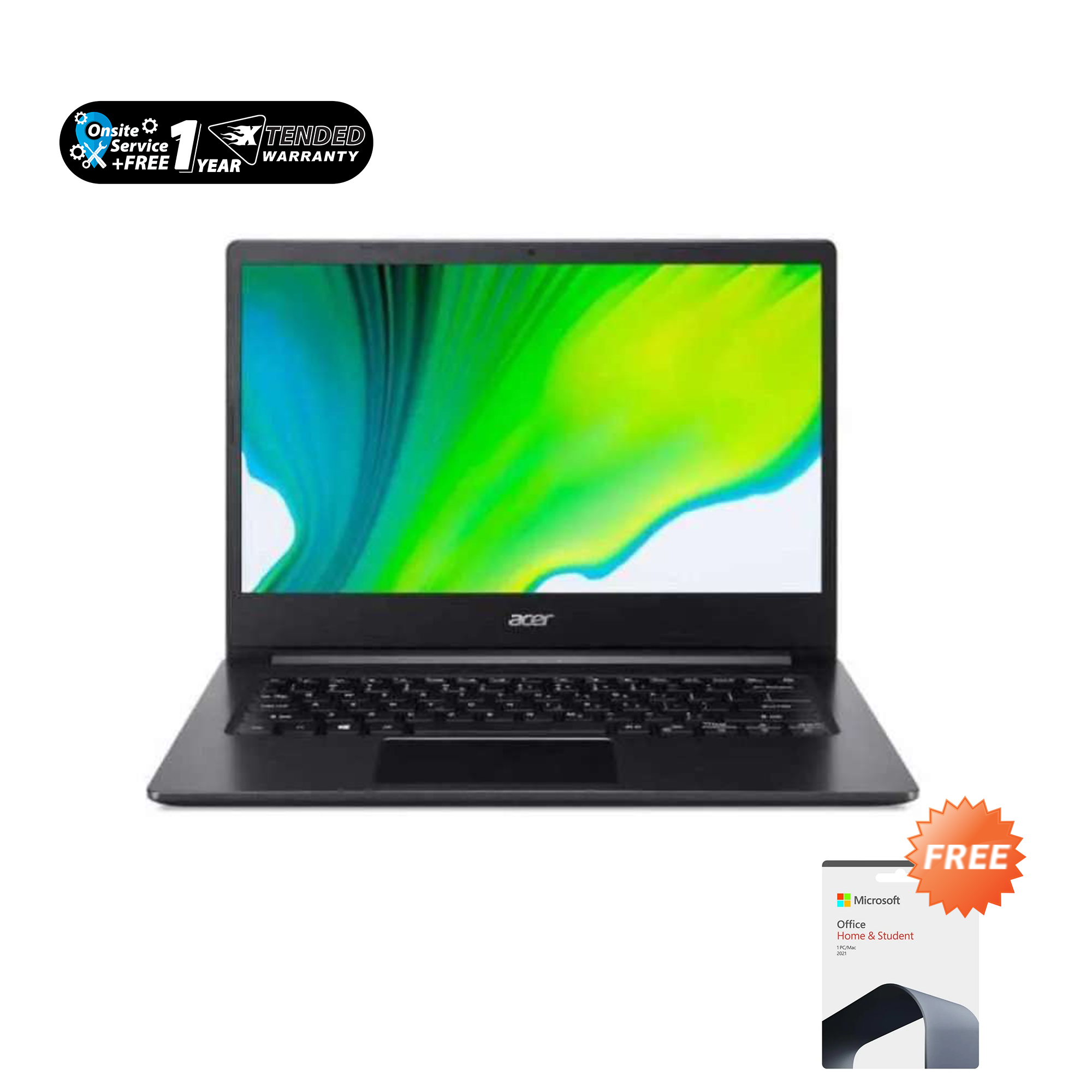 Jual Acer Aspire 3 A314-22-R3RG_2 - Black [14 HD/ R3-3250U/ 8GB DDR4 ...