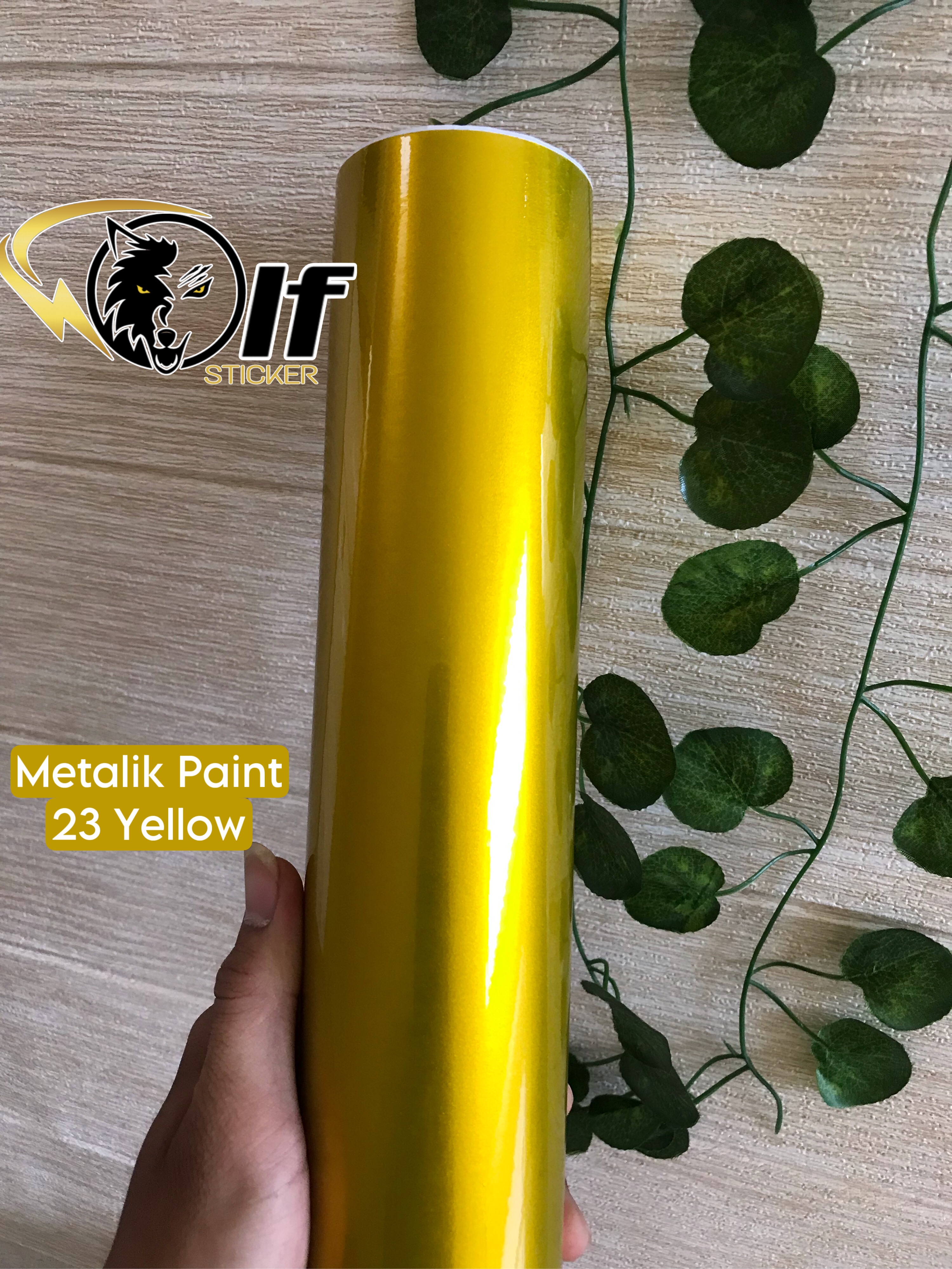 Promo Stiker skotlet kuning gold metalik candy sticker scotlite profix ...