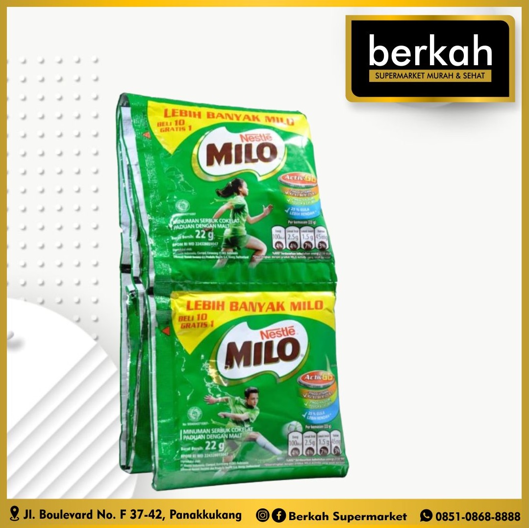 Jual Milo Activ Go Renteng 11 Pcs X 22 Gram Di Seller Berkah ...