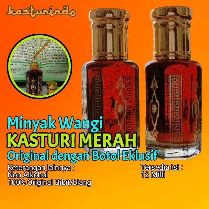 Jual Parfum Minyak Wangi Kasturi Merah Misk Red Original 12 ML Milli di ...