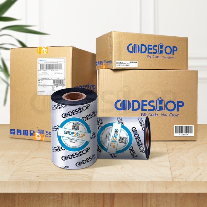 Jual Codeshop 110 X 300 Meter Ribbon Barcode Premium Wax Di Seller ...