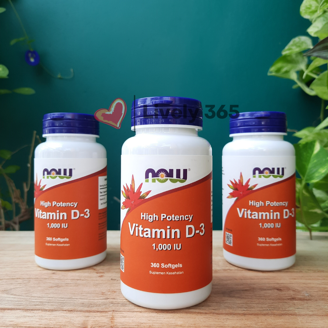 Promo Now Foods | High Potency Vitamin D3 1000 Iu | 360 Softgels Diskon 3% Di Seller Lively 365 ...