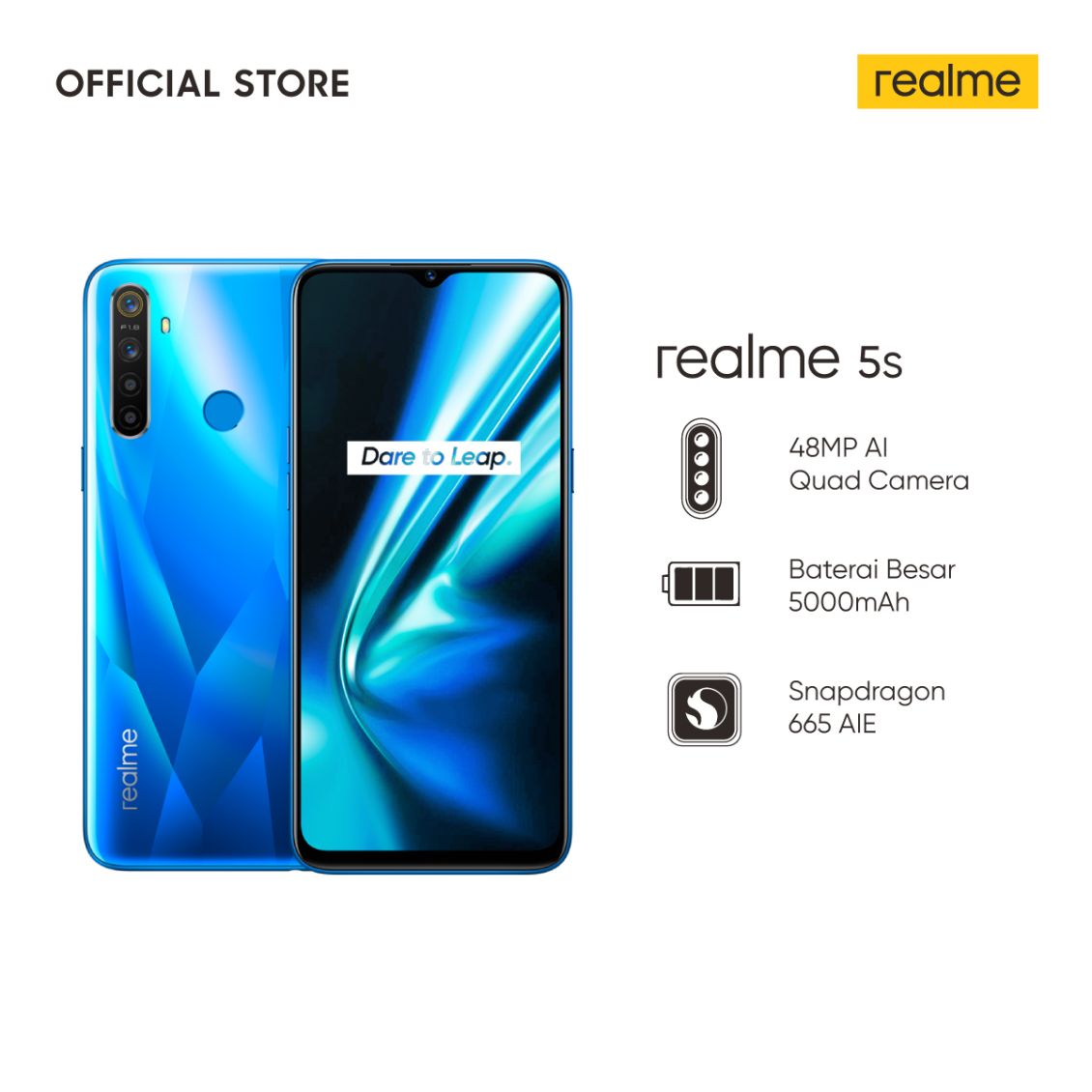 Jual Realme 5s Smartphone [128gb/ 4gb/ Official Store] - Blue Di Seller Dekkin Com - Sukaramai ...