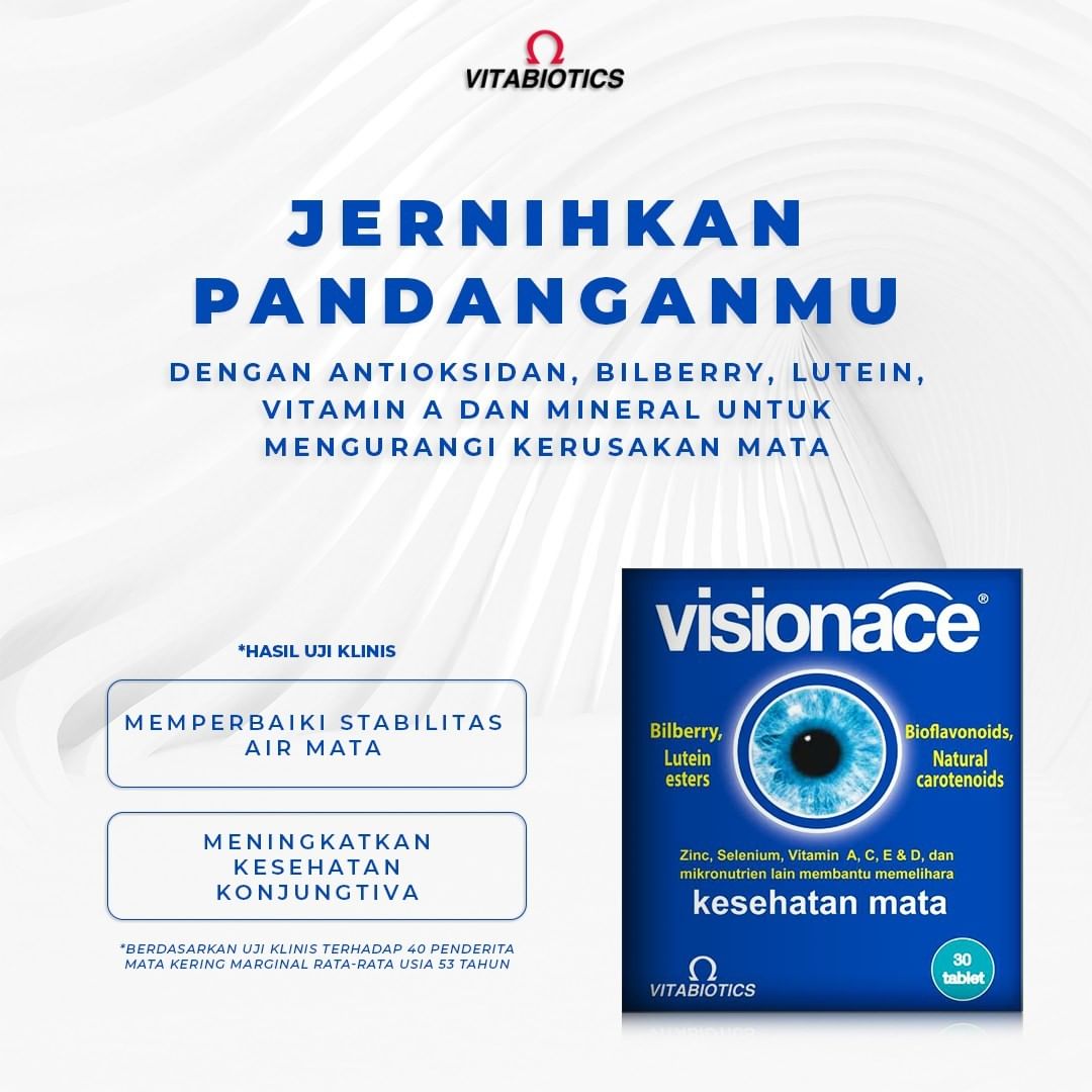 Promo Vitabiotics Visionace 30 Tablet - Membantu Memelihara Kesehatan ...