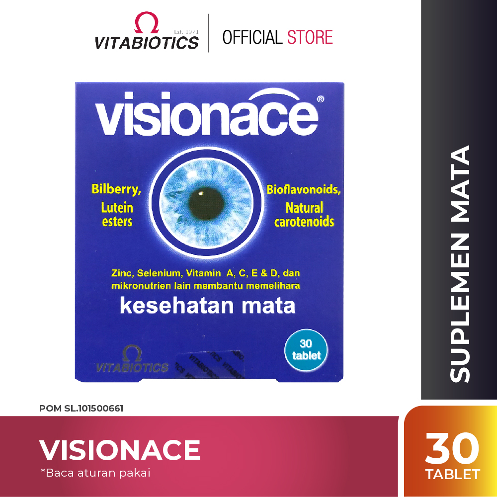 Promo Vitabiotics Visionace 30 Tablet - Membantu Memelihara Kesehatan Mata Diskon 18% Di Seller ...