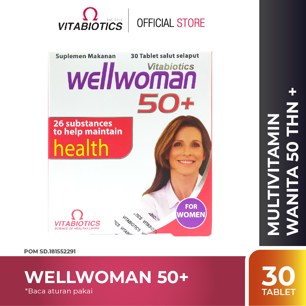 Promo Vitabiotics Wellwoman 50+ 30 Tablet Suplemen Kesehatan Wanita Lansia Diskon 18% Di Seller ...
