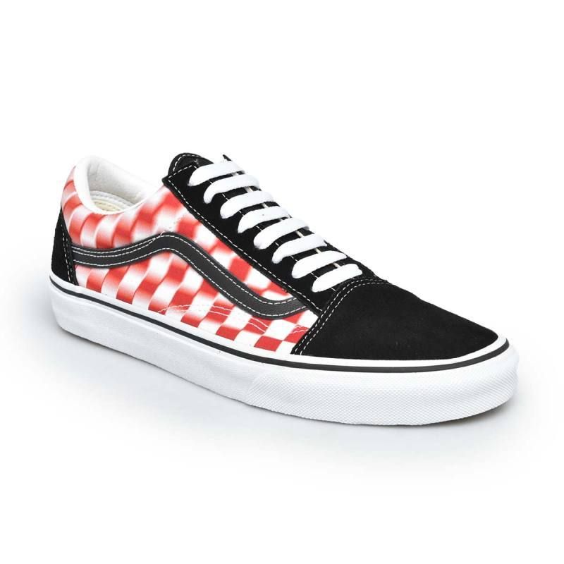 Jual Vans UA Old Skool - (Blur Check) True White/Red [VN0A4U3B17Z] di ...