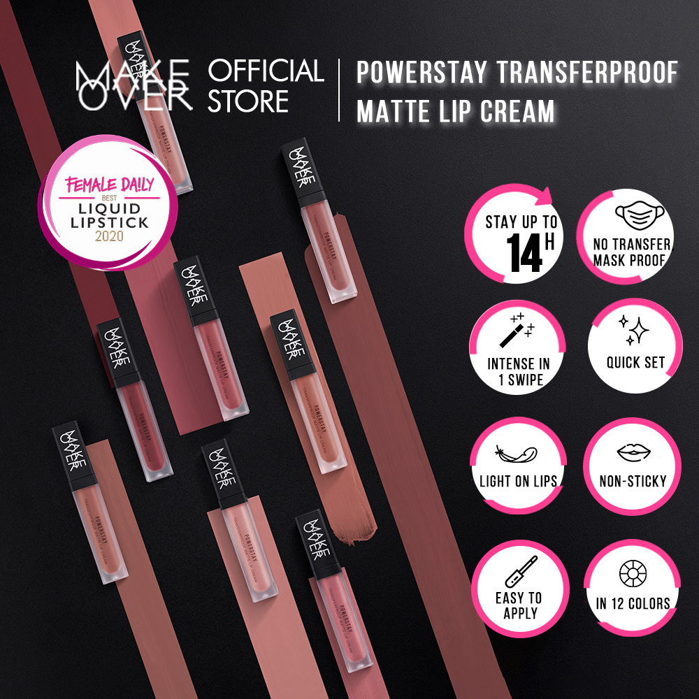 Promo Make Over Powerstay Transferproof Matte Lip Cream 7 G Lip Cream ...