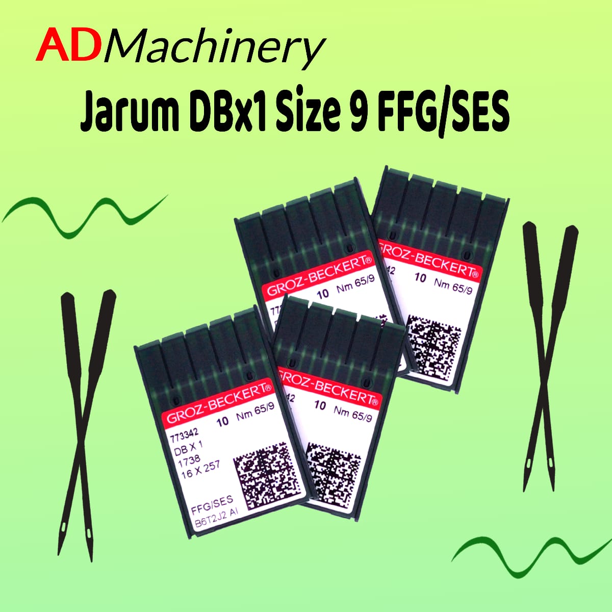 Jual Groz Beckert Jarum Mesin Jahit - Green [dbx1 Ffg Ses/ Size 9/ 10 Pcs] Di Seller Ad ...