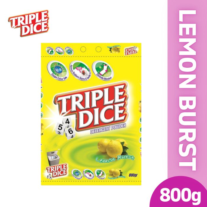 Promo Triple Dice Detergent Powder Lemon Burst Detergent Bubuk [800 Gr ...