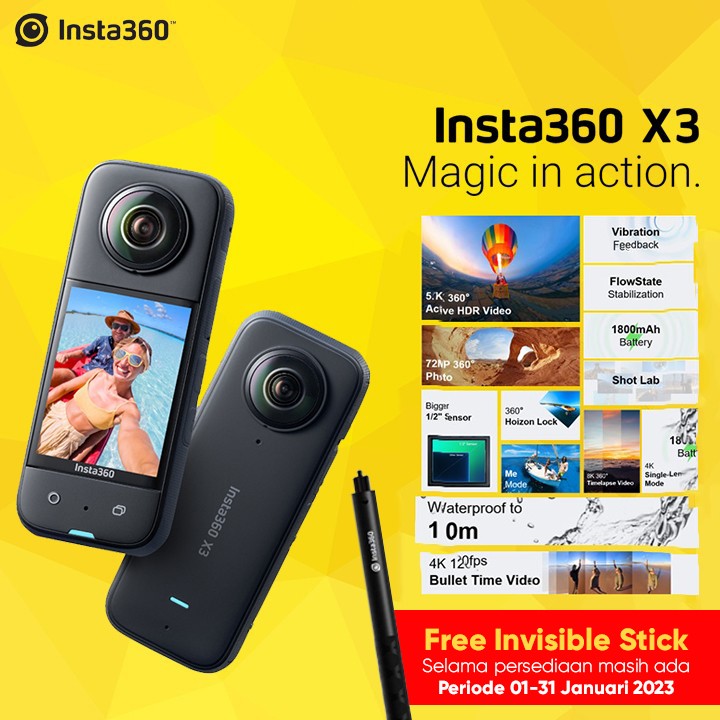 Insta360 X3 - Harga Terbaru April 2024 | Blibli