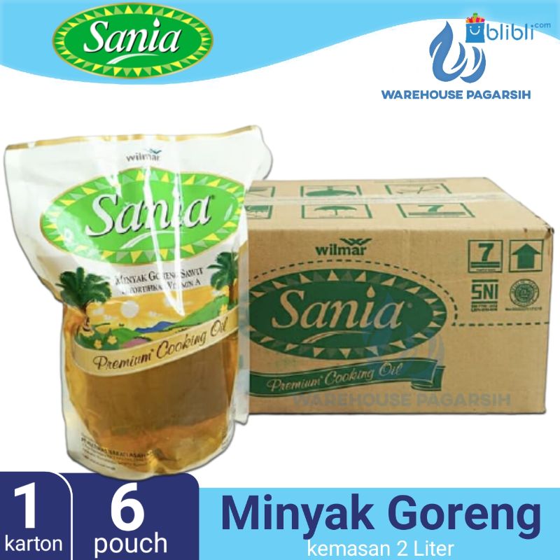 Jual Sania Premium Minyak Goreng [2000 mL/6 Pouch] di Seller Sembako ...