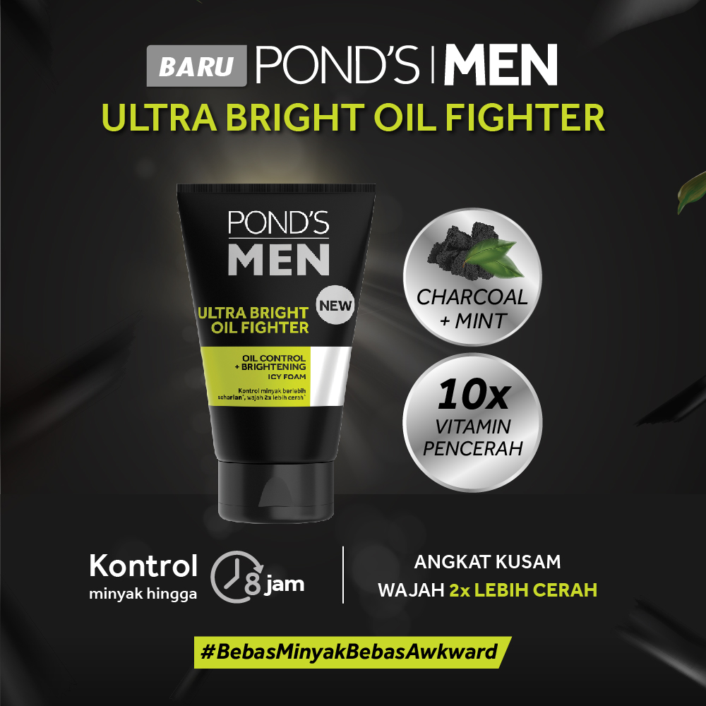 Jual Ponds Men Ultra Bright Oil Fighter Facial Foam 50g Di Seller Ponds ...