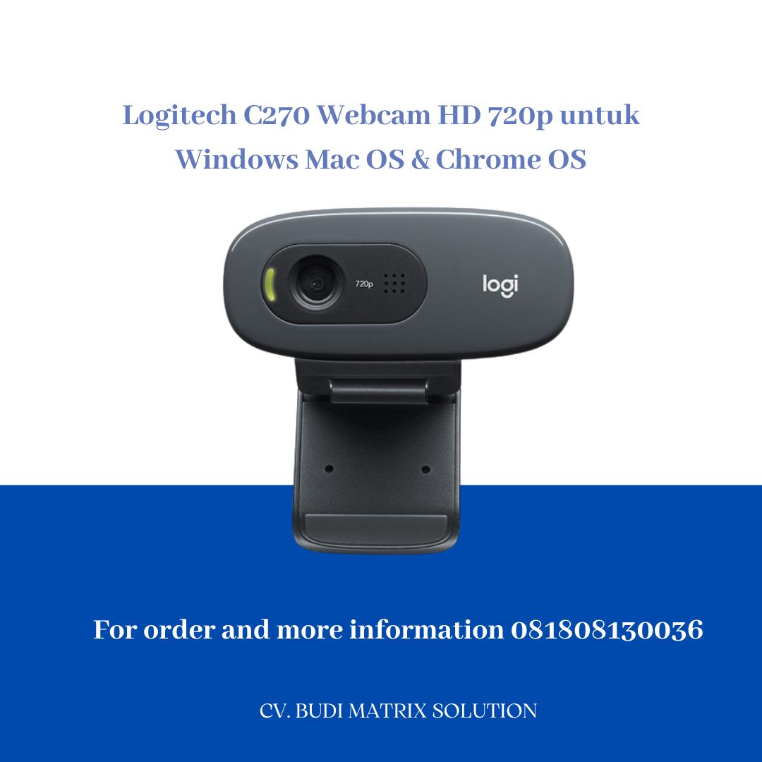 Jual Logitech C270 Webcam HD 720p untuk Windows Mac OS & Chrome OS di ...