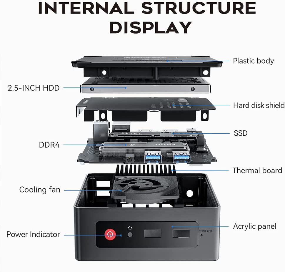 Jual Mini Pc Beelink Gk35 8/256gb Intel Celeron J4205 Windows 10 Pro ...