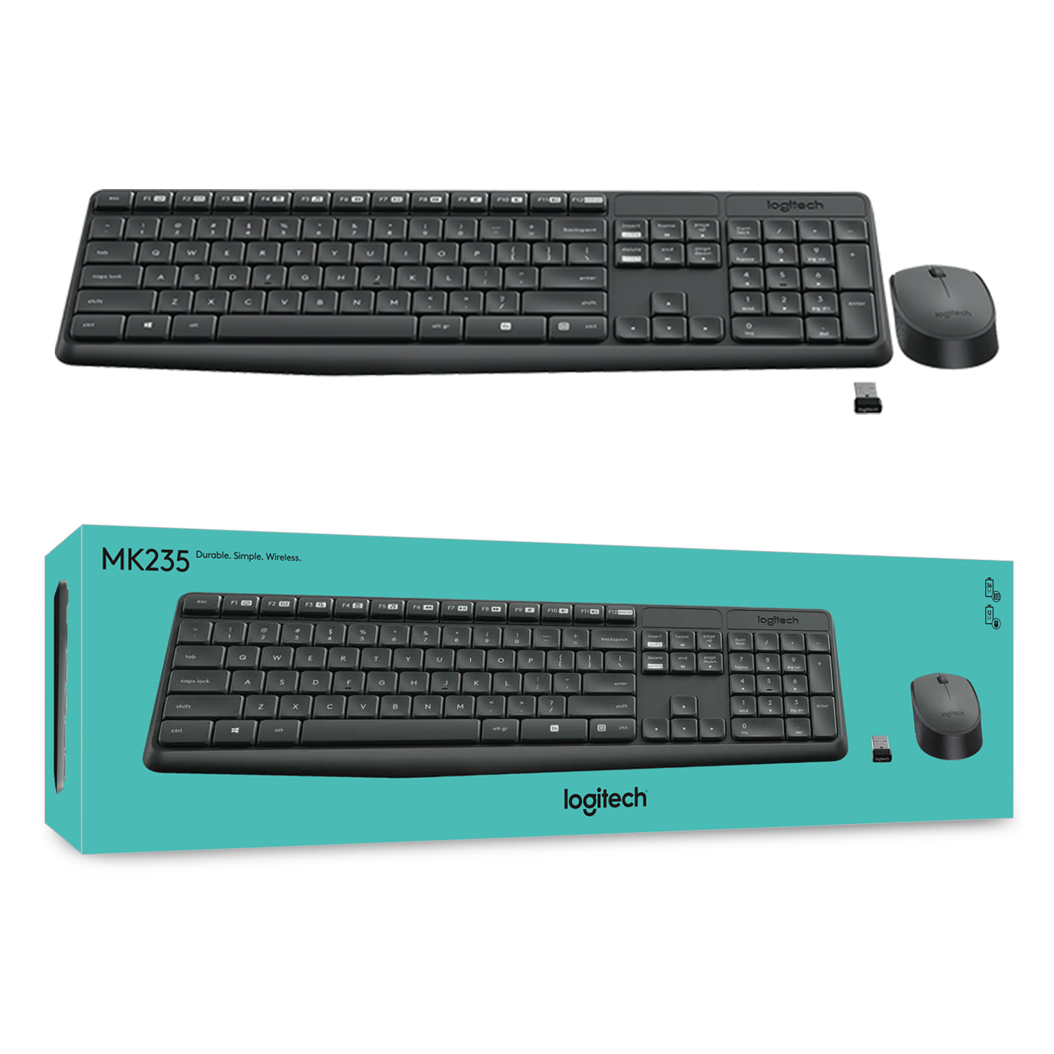 Jual Logitech Mk235 Wireless Keyboard & Mouse Combo Di Seller Logitech ...