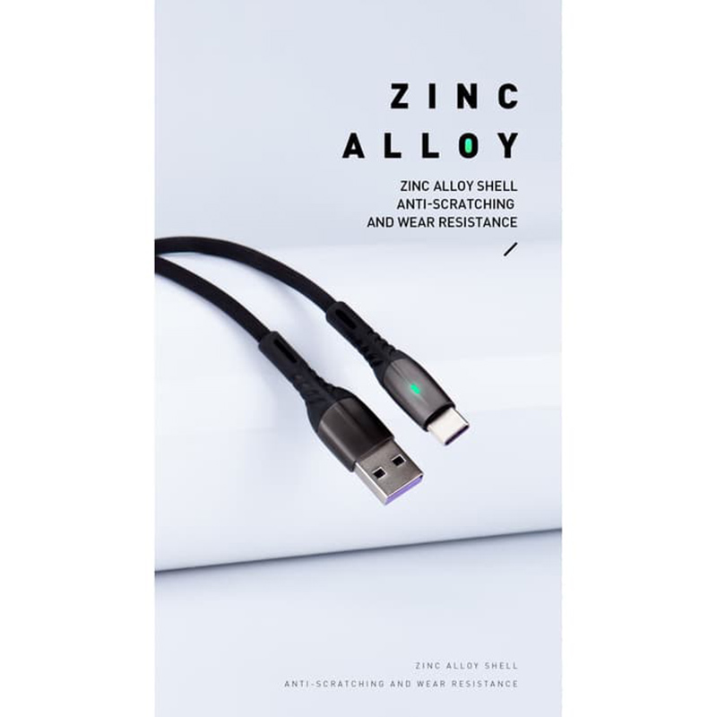 Promo Recci Usb Cable Charger 5a Fiber Jacket+zinc Alloy [100cm/ Type-c / Rtc-p01c] Hitam Diskon ...