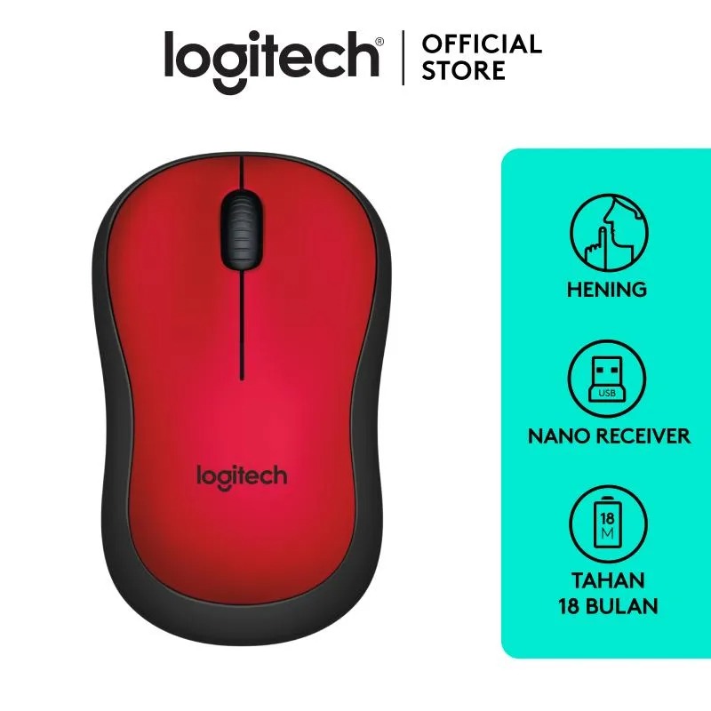 Logitech Wireless Mouse Red