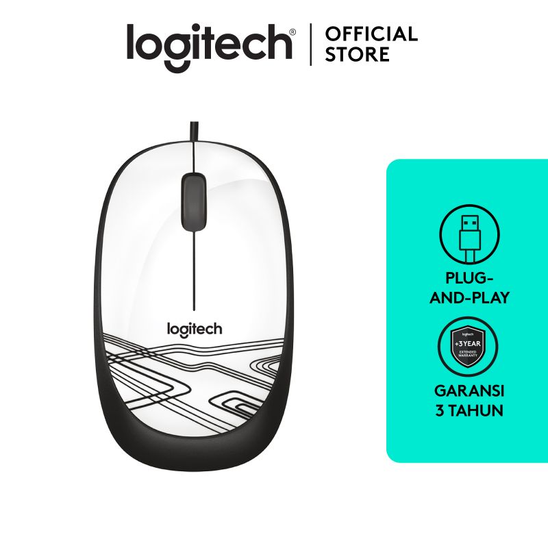 Jual Logitech M105 Wired Optical Mouse - White di Seller Logitech ...