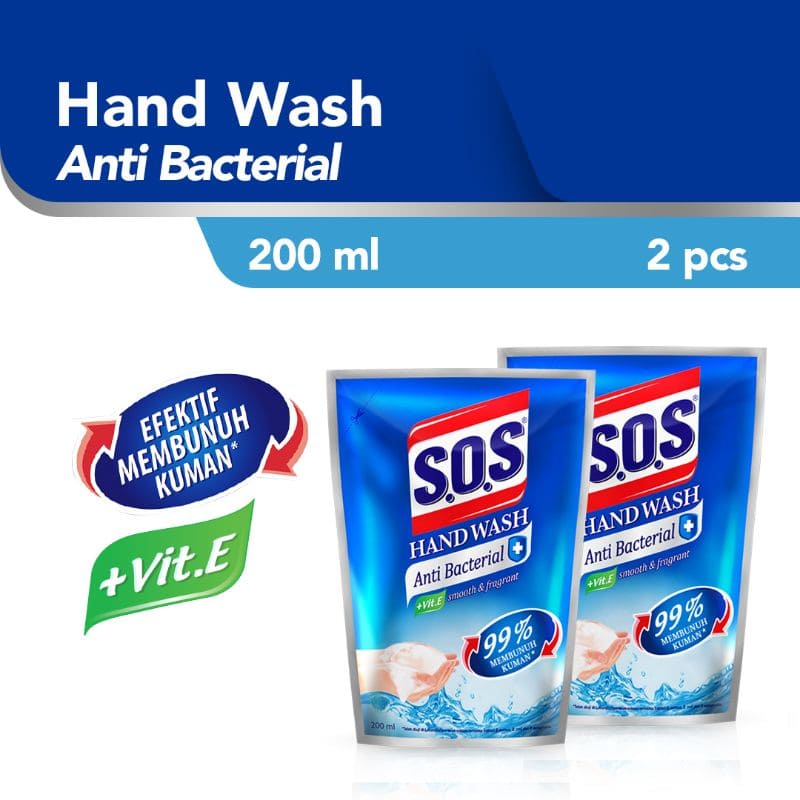 Jual Paket S.O.S Hand Wash Refiil Anti Bacterial [isi 2pcs] di Seller ...