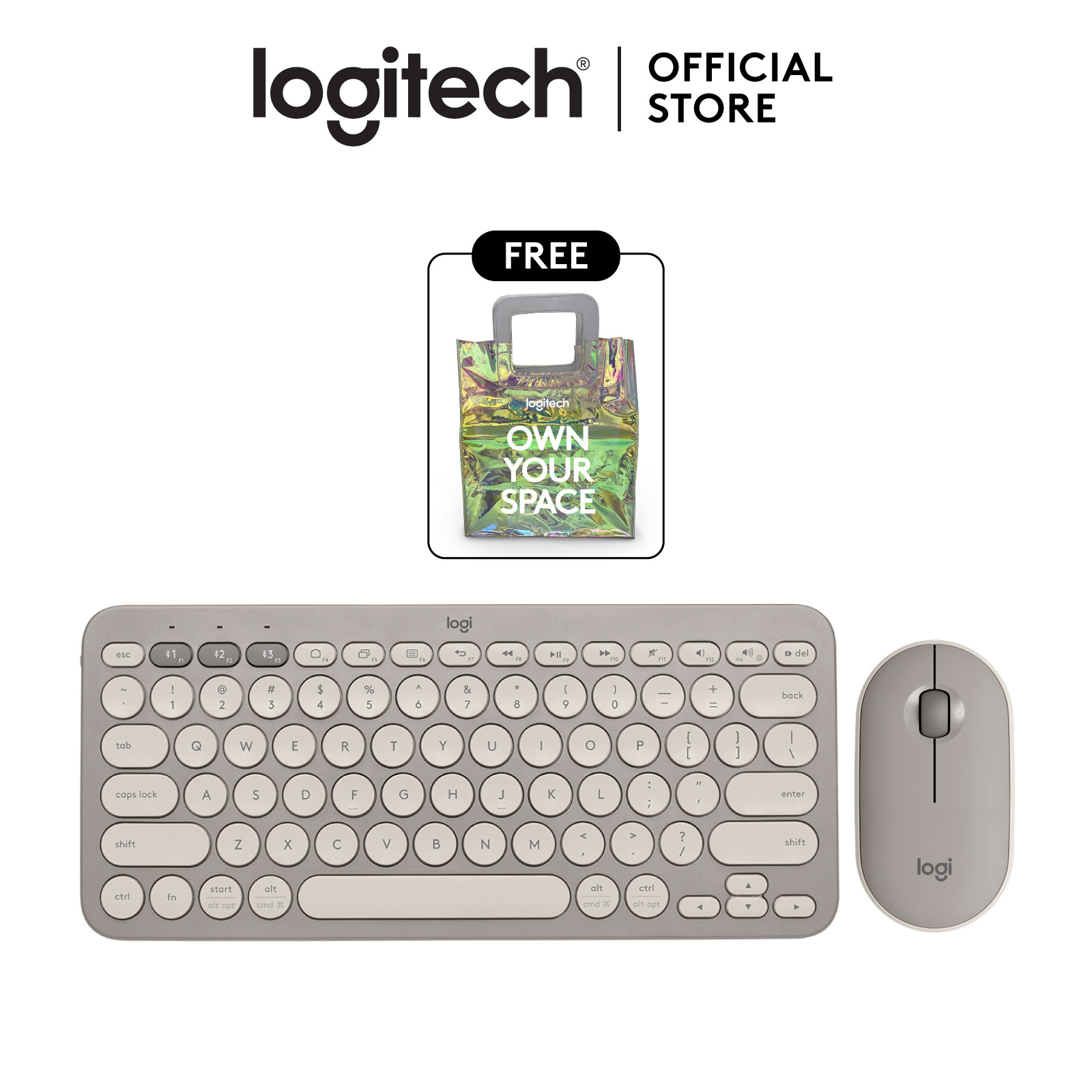 Promo Logitech Combo K380 Keyboard + M350 Pebble Mouse Wireless ...
