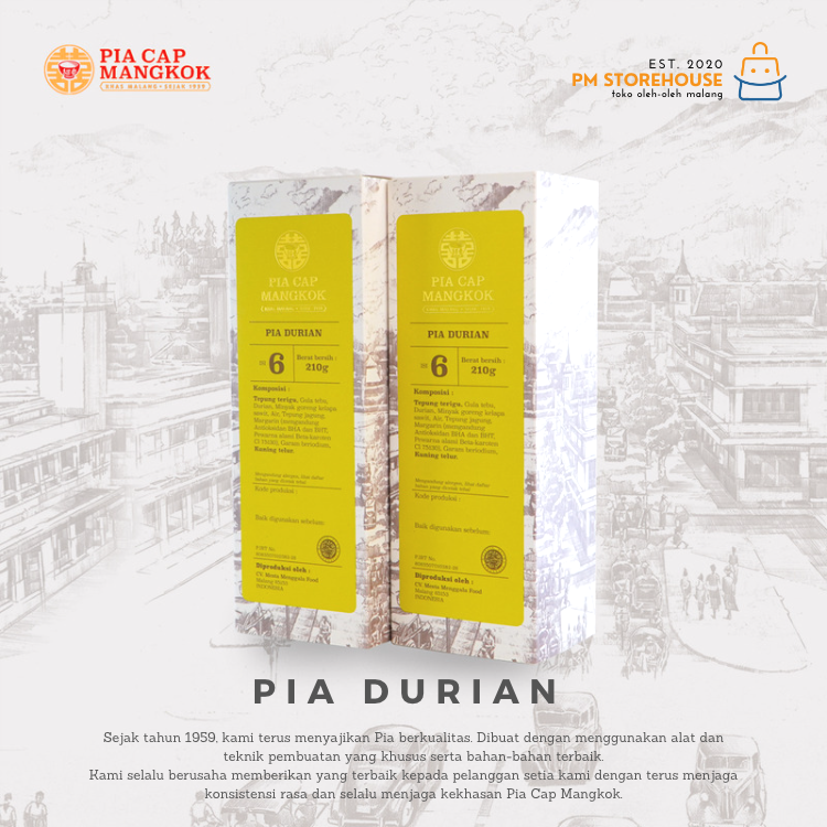 Jual Pia Cap Mangkok Rasa Durian Asli Malang [isi 6] di Seller Pia ...