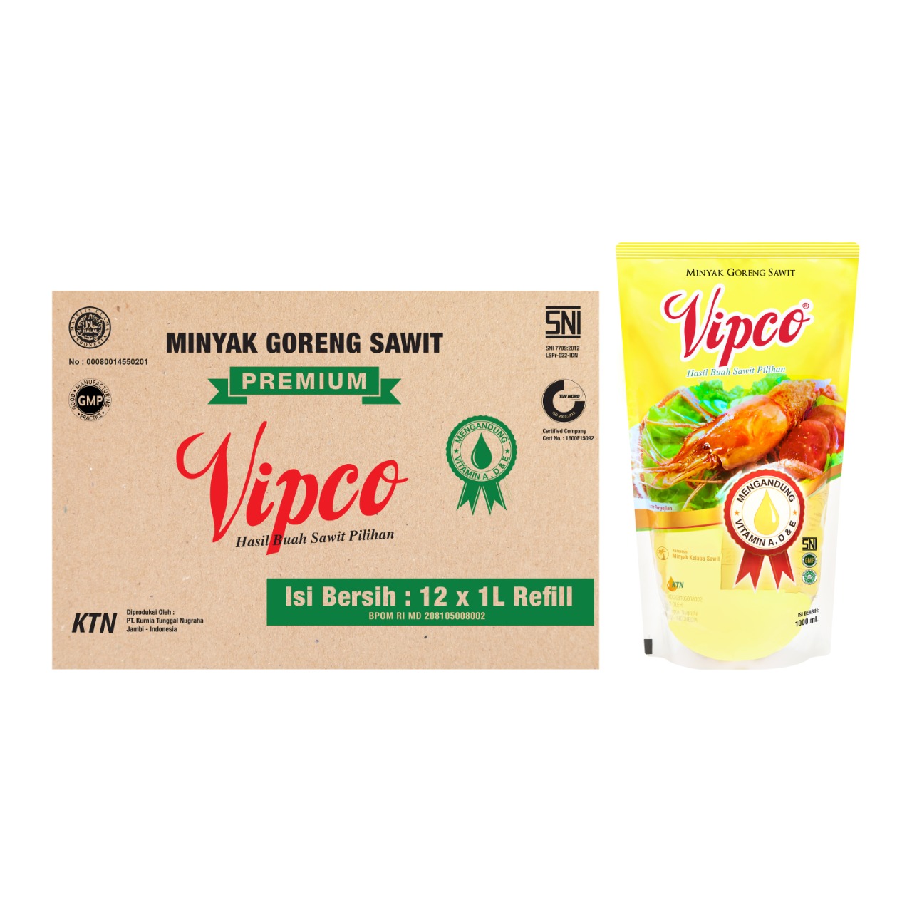 Jual Vipco Minyak Goreng 1 L [12 Pcs/ 1 Karton] Di Seller Cooking Oil ...