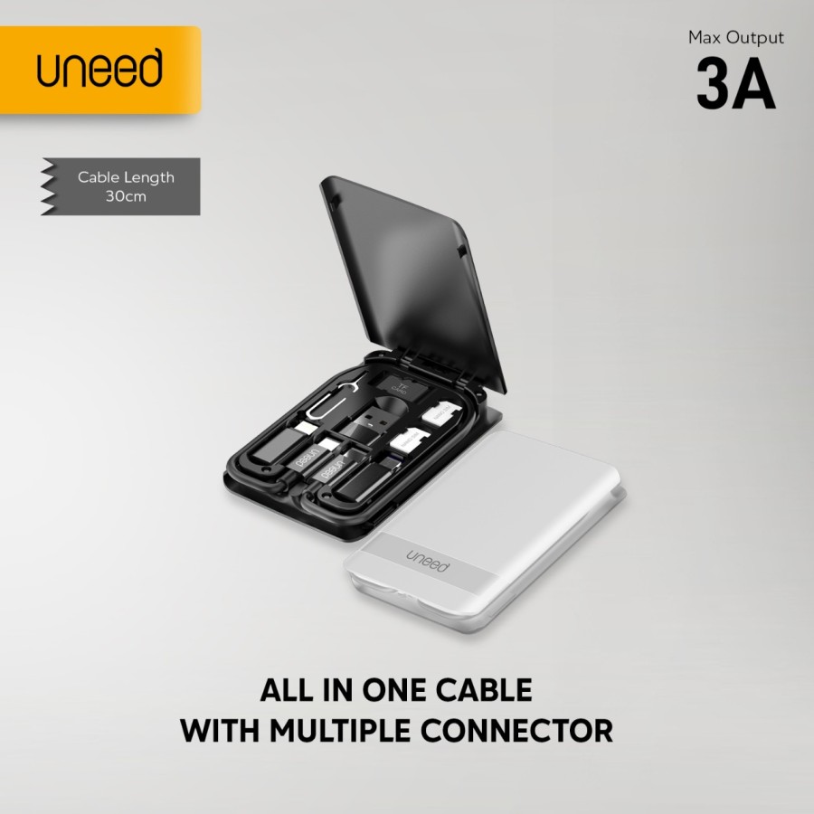 Jual UNEED UCB39 Multiple Connector port USB A/ Lightning/ Micro USB ...