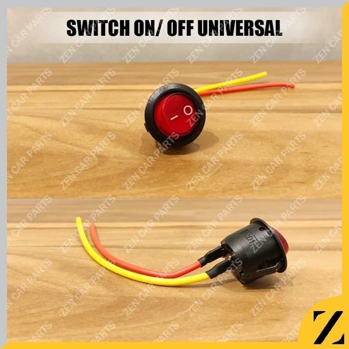 Jual Saklar Switch Tombol BULAT On Off LED Motor Mobil Lampu UNIVERSAL ...