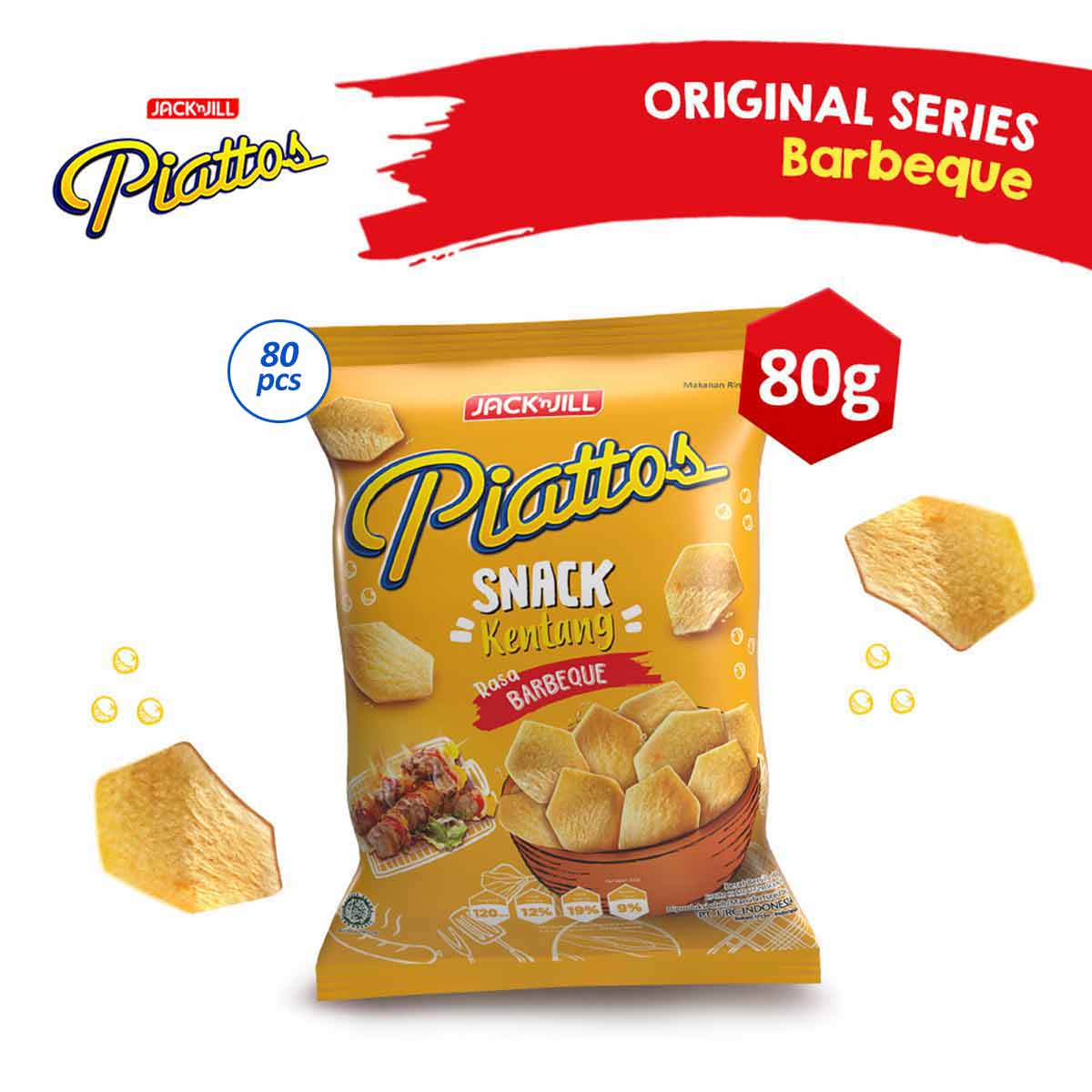 Jual Piattos Rasa Barbeque Snack Kentang [11 G X 80 Pc] Di Seller Urc ...