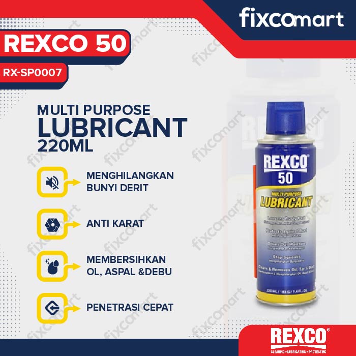 Promo Rexco 50 Multi Purpose Lubricant Pelumas Serbaguna [220 mL/ 183 G ...