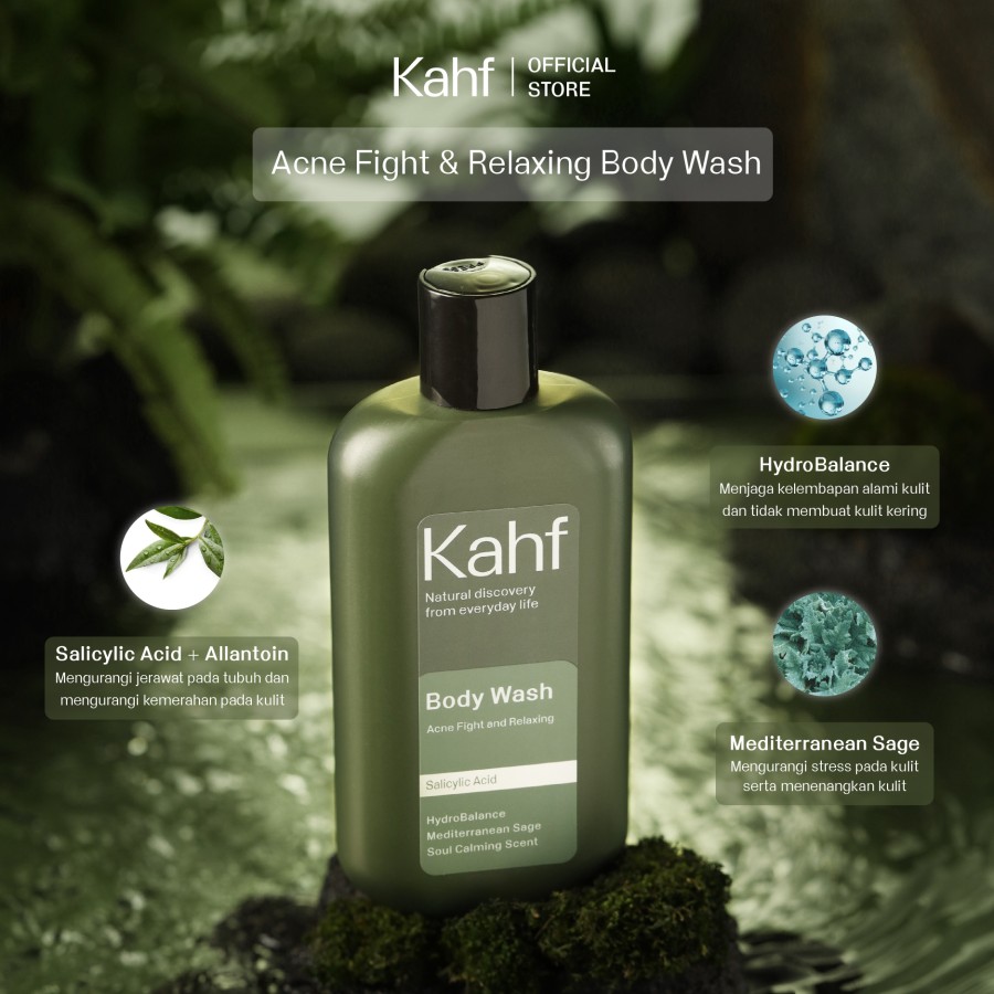 Promo Kahf Acne Fight And Relaxing Body Wash 200 Ml Diskon 21% Di ...