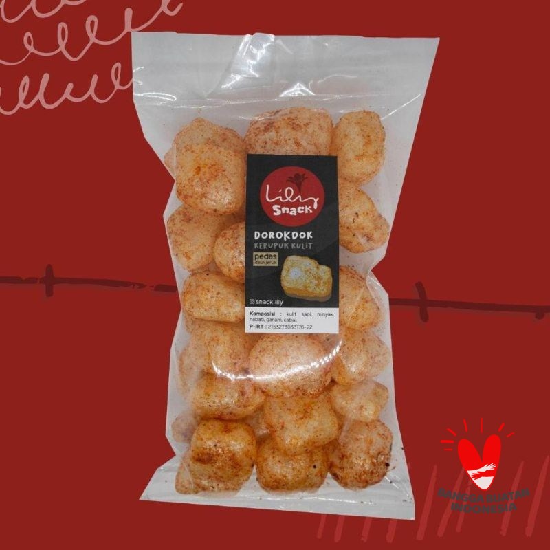 Jual Promo Anniversary Lily Snack Kerupuk Kulit Snack Camilan Pedas [75