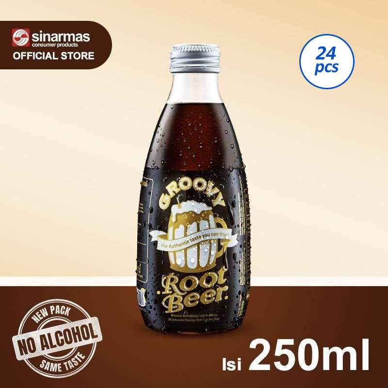 Promo Groovy Rootbeer Minuman Berkarbonasi Rasa Root Beer [250 mL/24 ...
