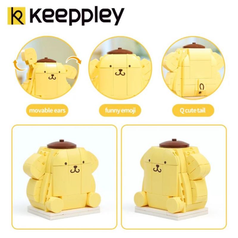Promo KKV Qman KEEPPLEY Keepley Keppley Pompompurin Brick Mirip Lego ...