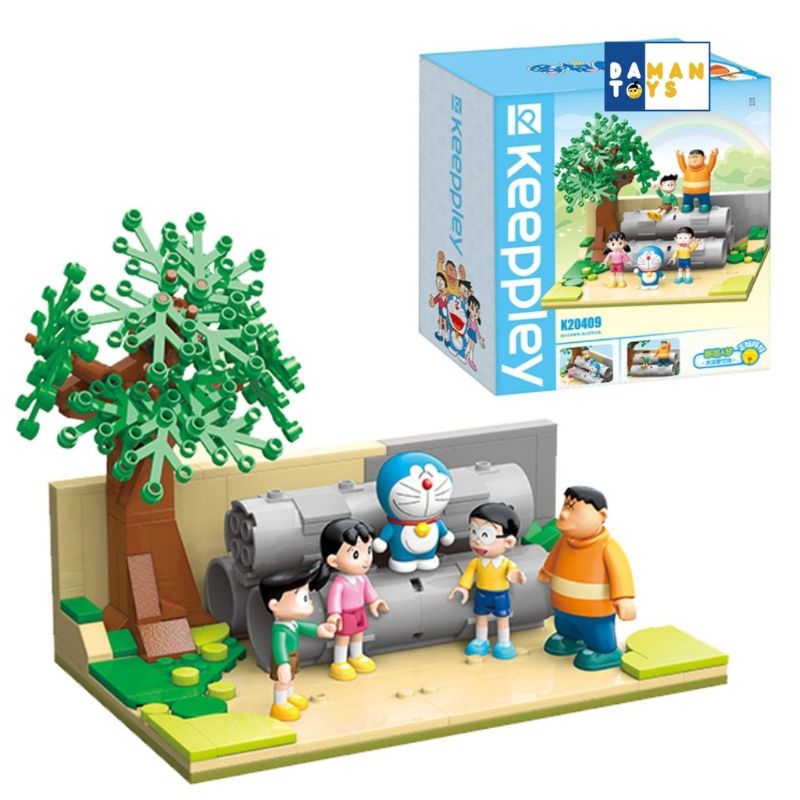 Promo Kkv Qman Keppley Keepley Keepley Doraemon Cement Pipe Lot Taman Bermain Brick Mirip Lego