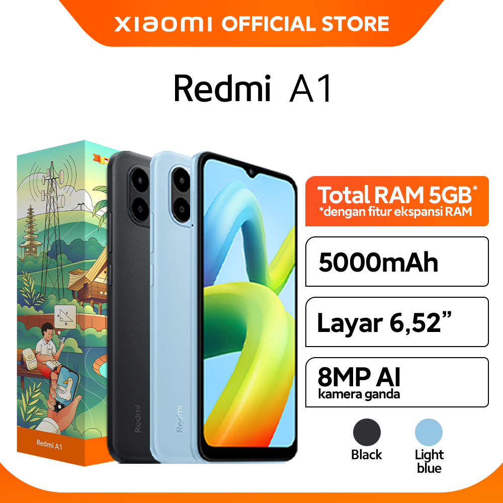 Jual Xiaomi Official Redmi A1 (2+2gb/32gb | 3+2gb/32gb) Total Ram ...