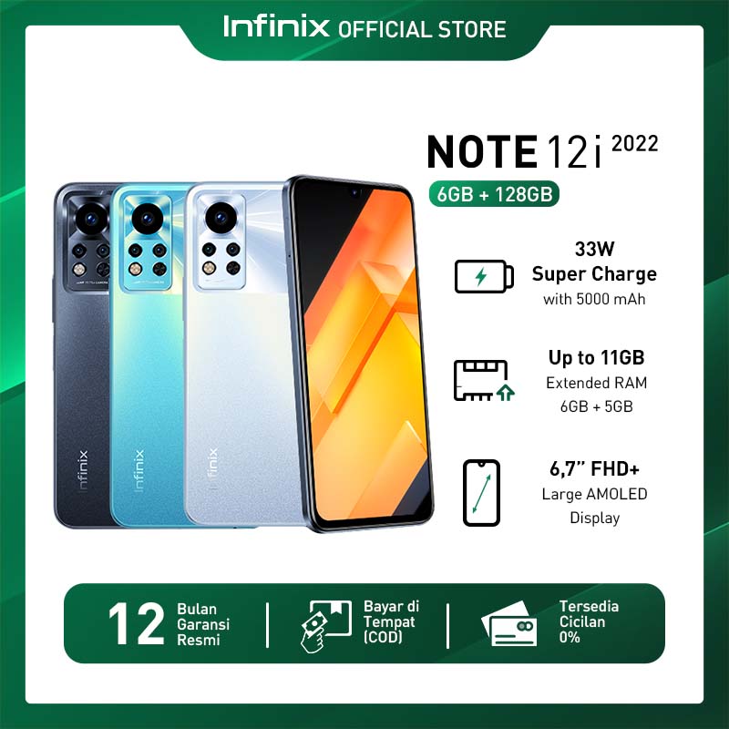 Promo Infinix Note 12i 2022 [6/128 GB/Official Store] Diskon 7% di ...