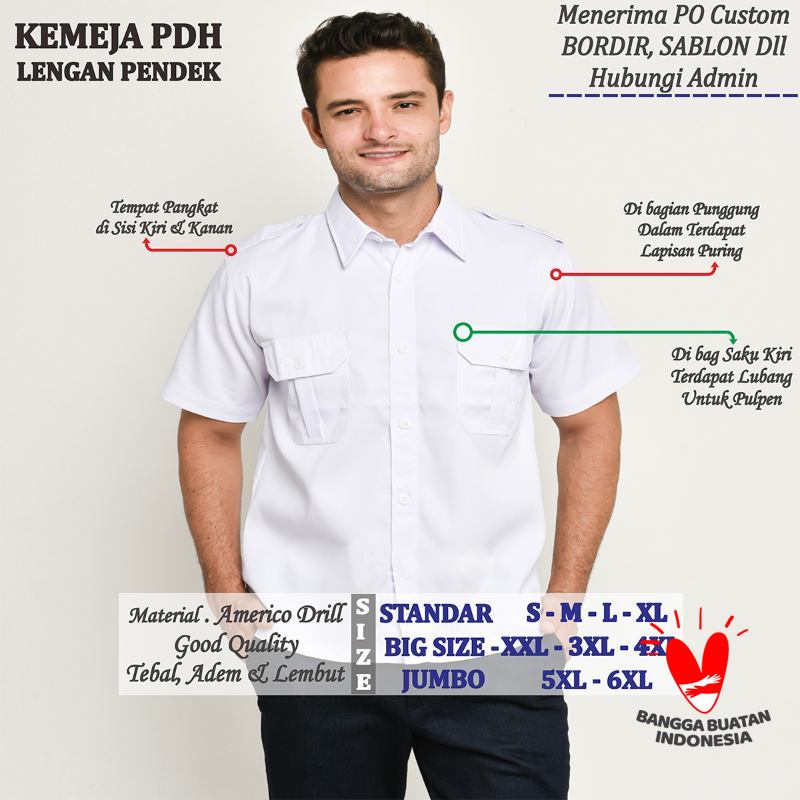 Jual HalaQoh - Seragam Kerja PNS/ASN - Kemeja Pria Lengan Pendek ...