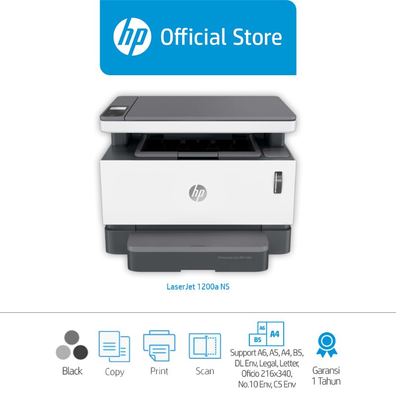 Jual HP Neverstop Laser MFP 1200a Printer (4QD21A) / Mono / Print Scan ...
