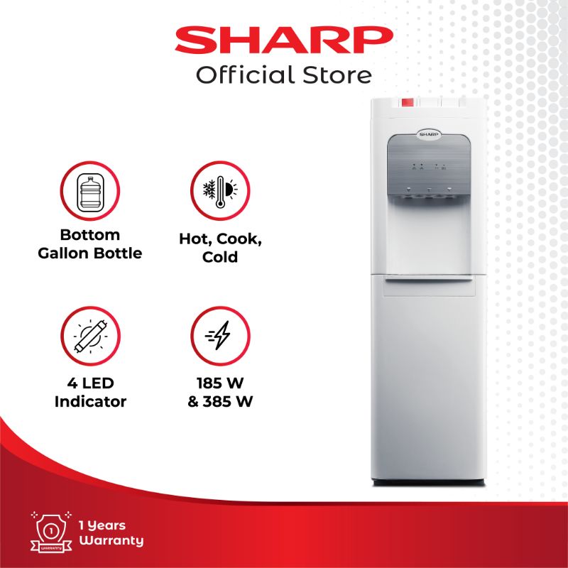 Jual Sharp Swd-72ehl-wh Water Dispenser Stainless Steel Bottom Loading ...
