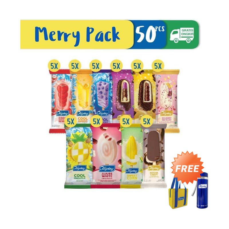 Jual Joyday Ice Cream Merry Pack Es Krim + Free Joyday Coolerbag ...